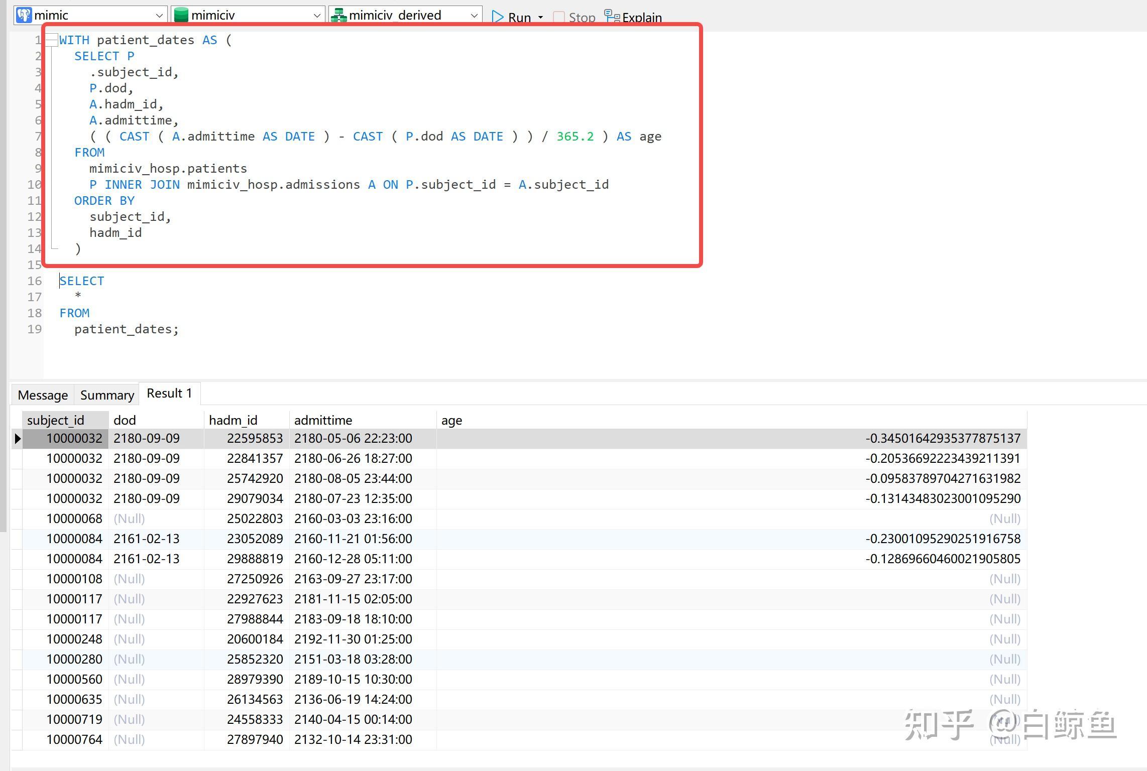 MIMIC数据库，常用查询指令SQL基础(二) - 知乎