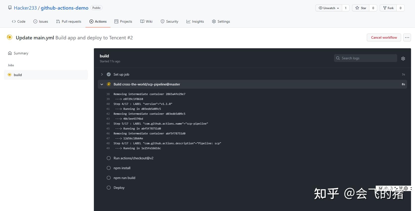 Github Actions自动化部署前端项目指南 知乎 