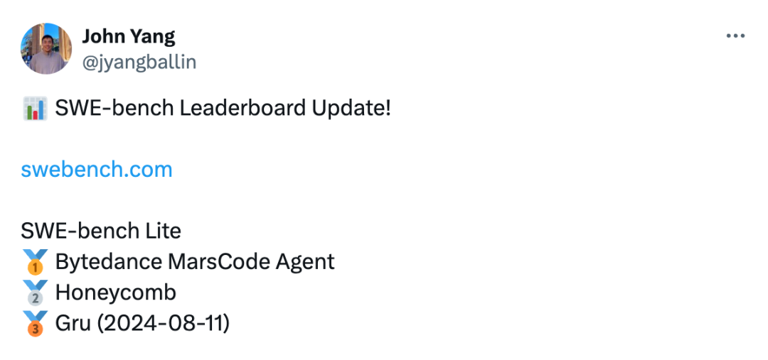 豆包MarsCode Agent 登顶 SWE-bench Lite 评测集 - 火山引擎开发者社区 - 博客园