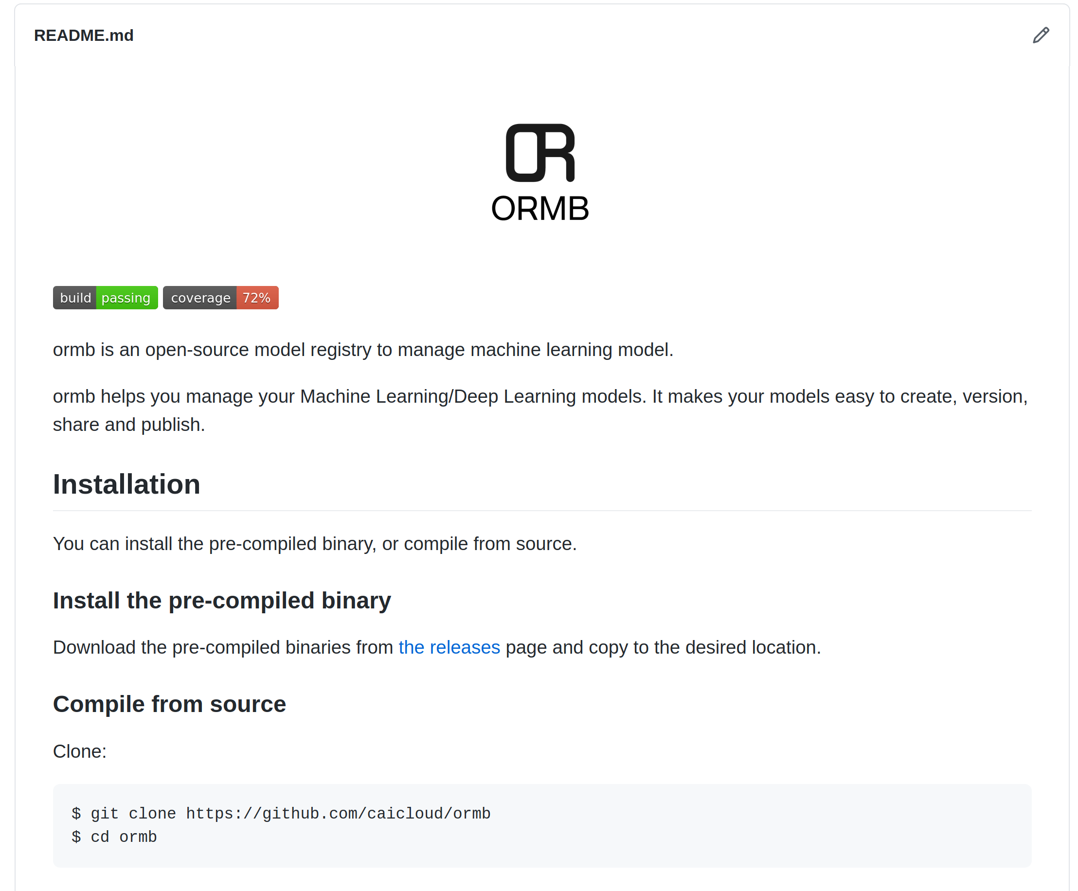 才云开源 ormb：像管理 Docker 容器镜像一样管理机器学习模型 - 知乎