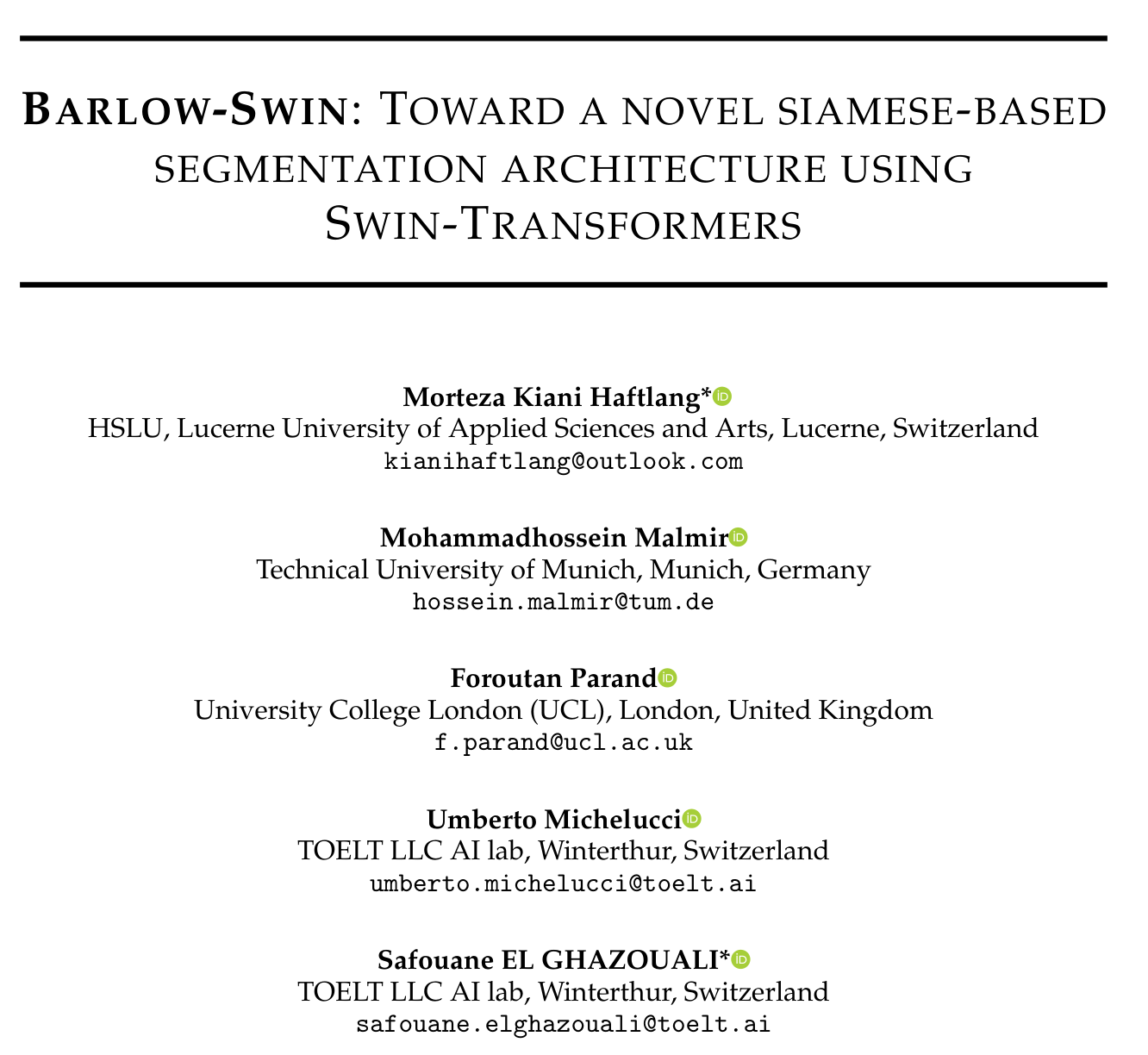 Barlow-Swin: 自监督+轻量化Swin-Unet，实现轻量精准的医学图像分割 - 知乎