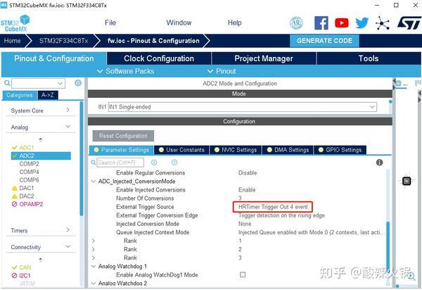 stm32f334 HRTIM触发ADC注入中断采样 - 知乎