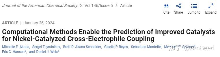 AmBeed助力犹他大学Matthew S. Sigman课题组发表在JACS（IF=15）的文章 - 知乎
