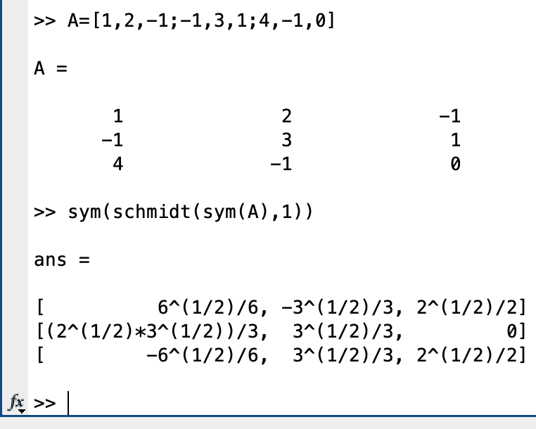 MATLAB斯密特(Schmidt)正交化 - 知乎