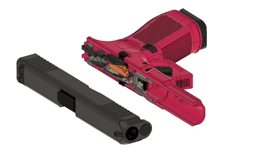 3D打印的第五代GLOCK17手枪的结构组成图 - 知乎