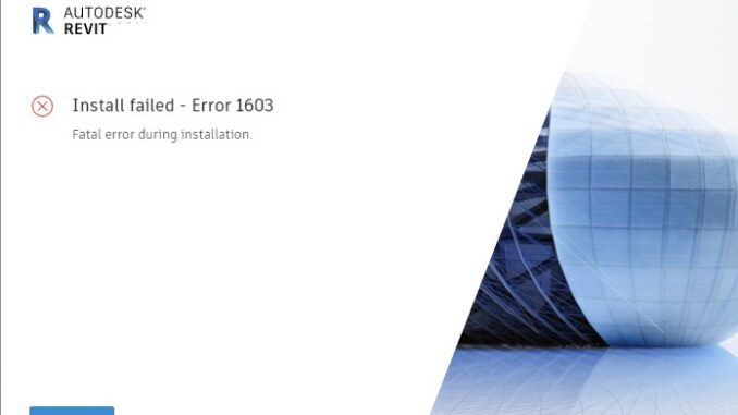 Revit 2023 错误 1603，如何处理？ - 知乎