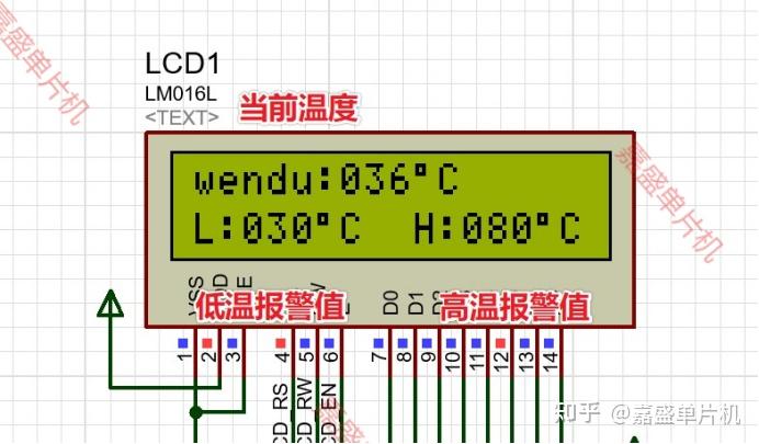 【普中】基于51单片机的温度报警器LCD1602_可调上下限 ( proteus仿真+程序+设计报告+讲解视频） - 知乎