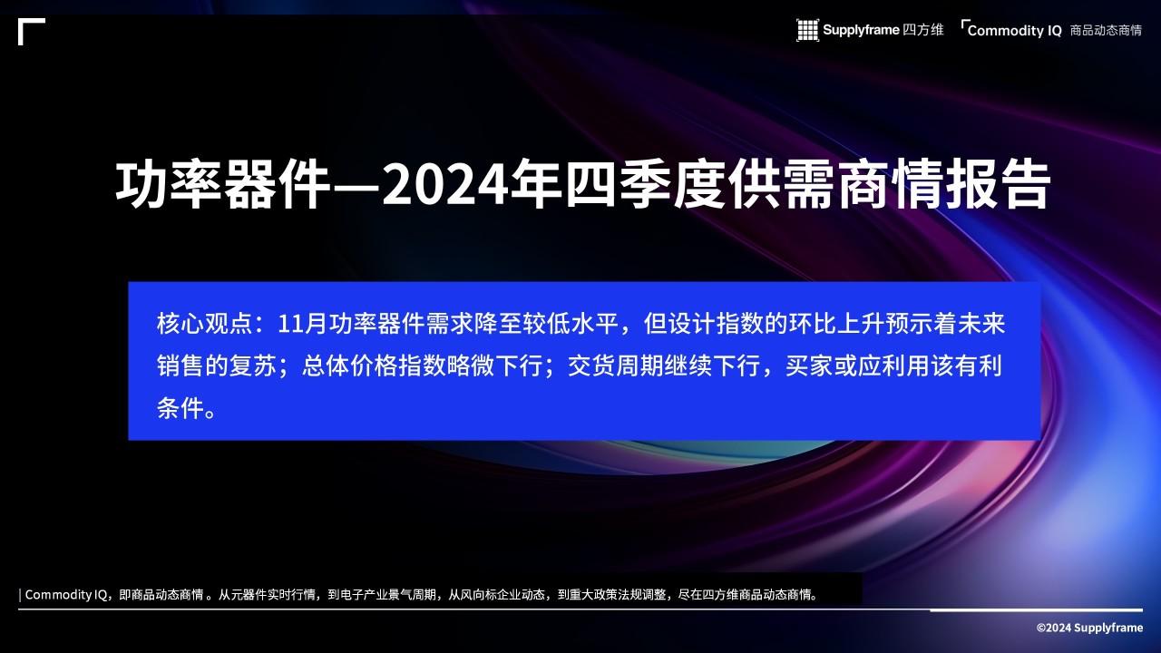 2024Q4功率器件供需商情报告 - 知乎