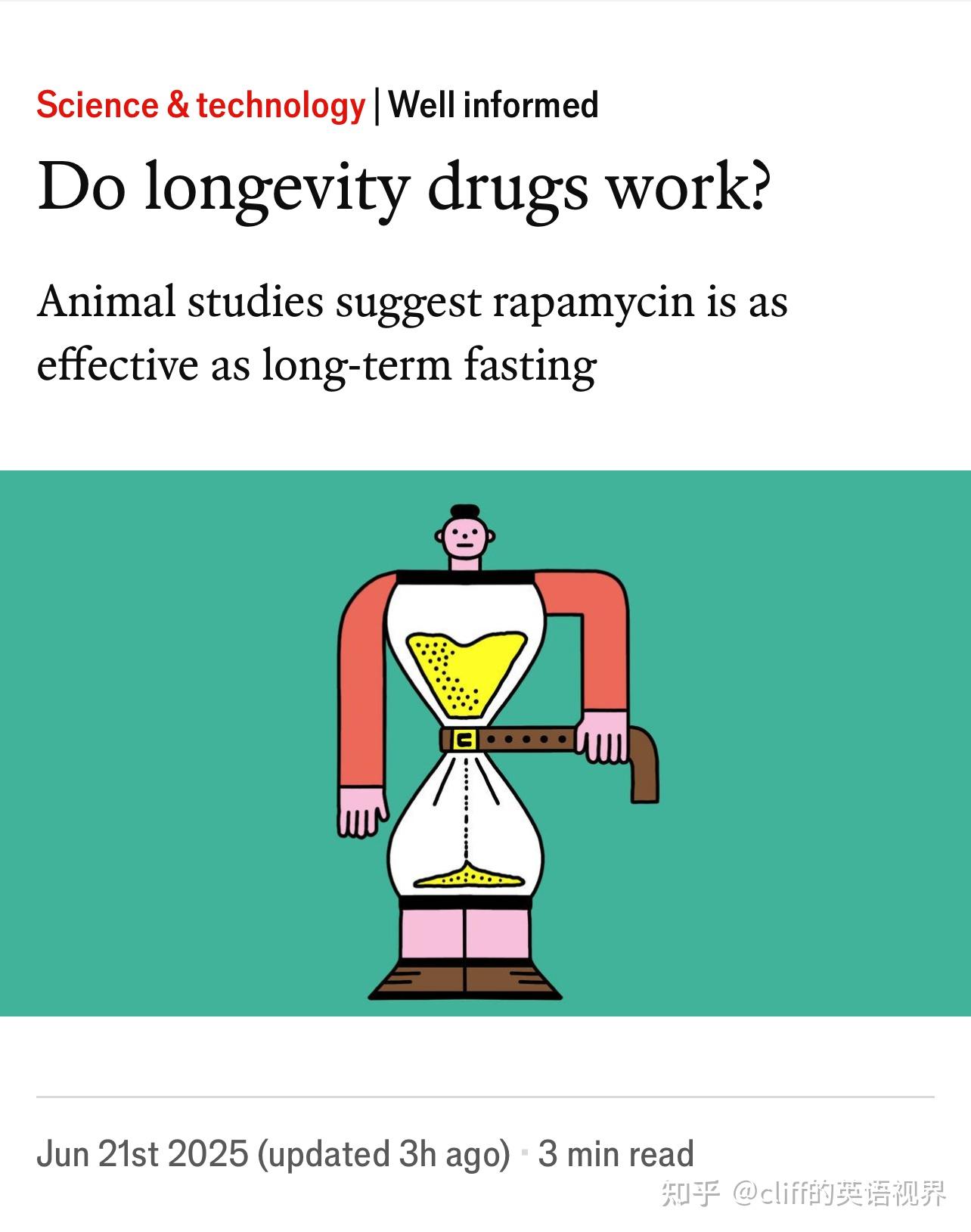 经济学人｜长寿药物真的有用吗？（Do longevity drugs work？） - 知乎