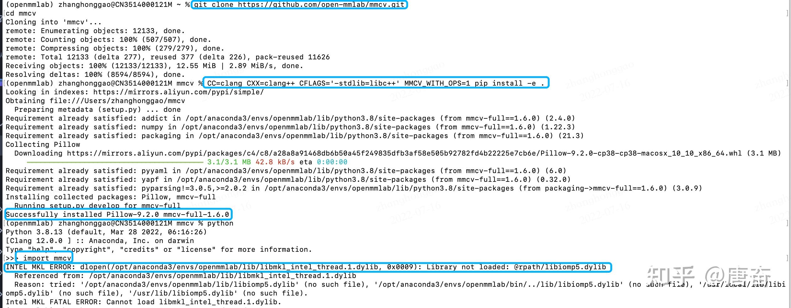 ARM MACOS系统正确安装 mmcv-full 库的办法 - 知乎