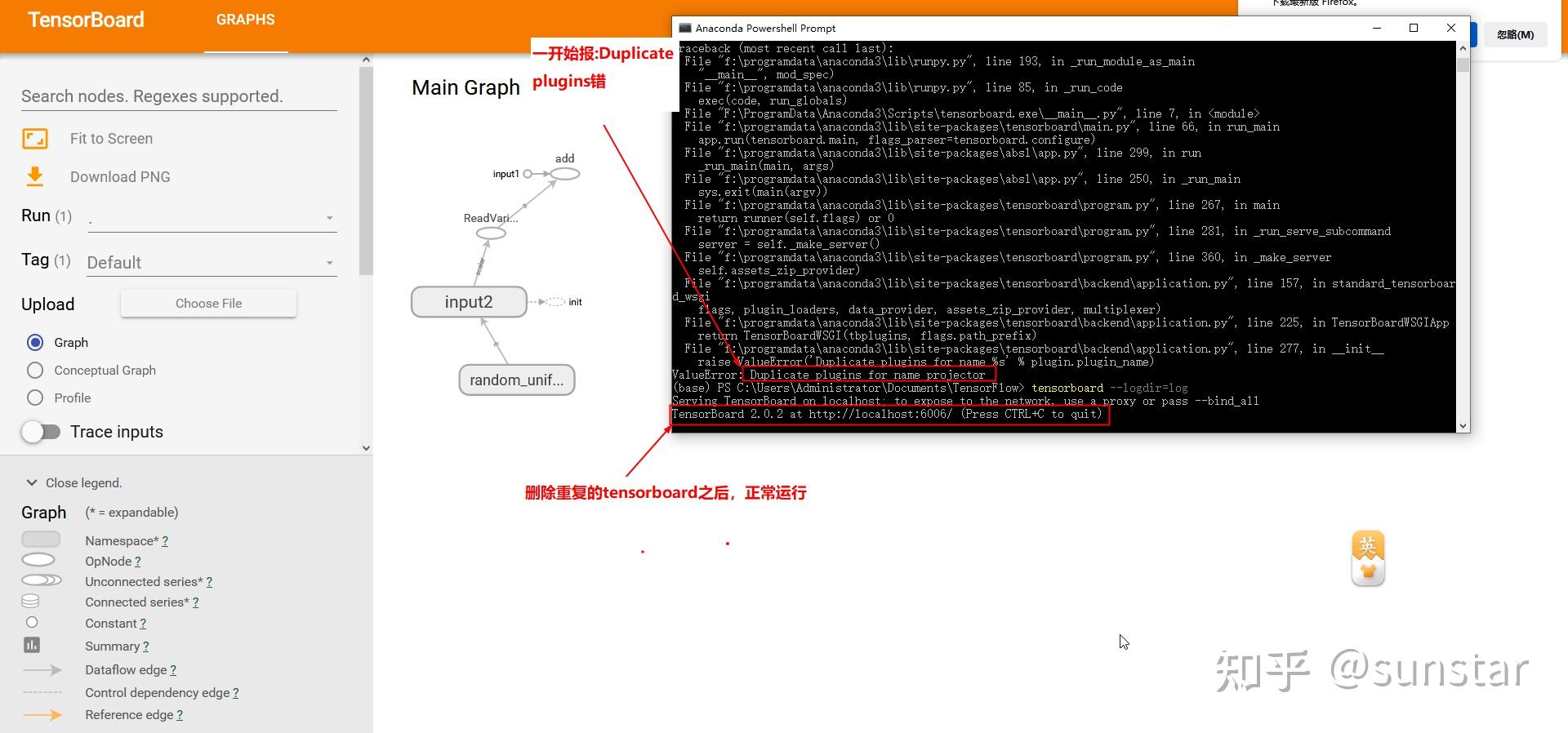 TensorBoard报错： Duplicate plugins for name projector 的解决办法 - 知乎