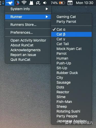 macOS 软件推荐 - RunCat 一只随 CPU 越跑越快的猫 - 知乎
