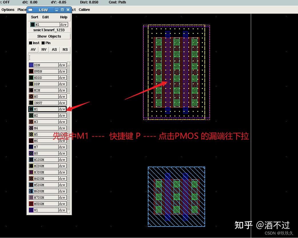 （七）反相器的版图绘制、DRC、LVS、PEX、后仿真笔记-----基于B站chris老师教学 - 知乎