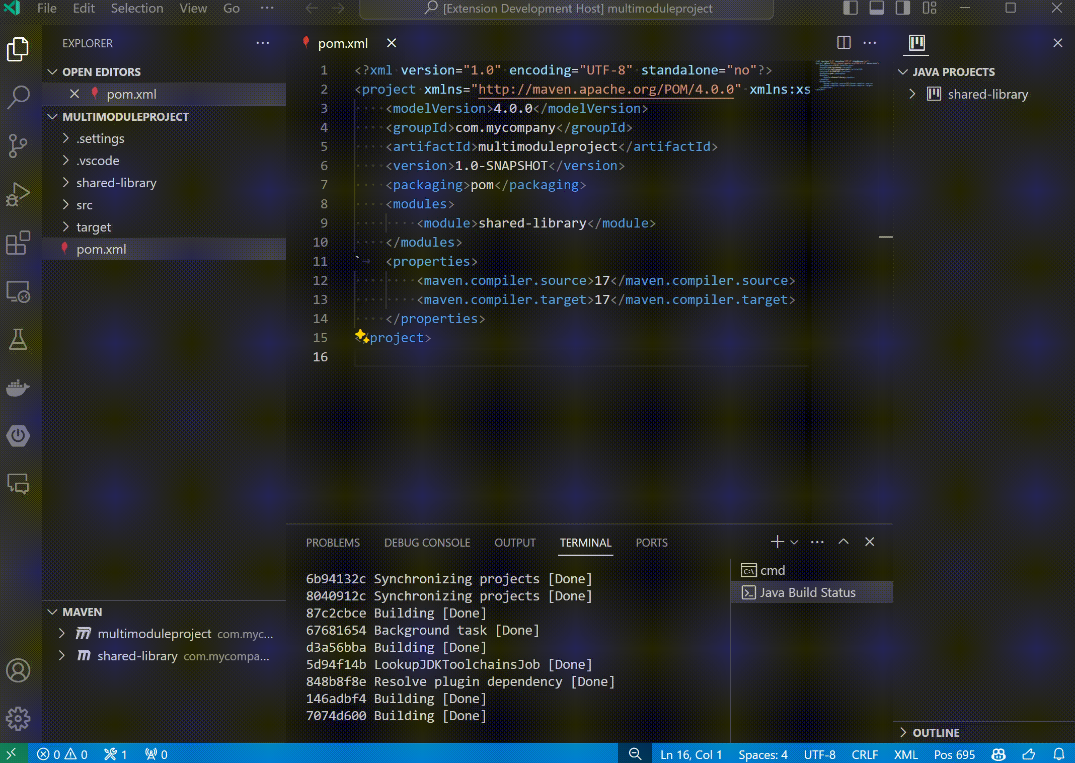 VS Code Java 2月更新 - 创建Maven模块支持，项目管理体验优化！ - 知乎