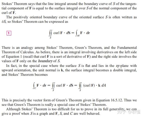 斯托克斯定理(Stokes’Theorem) - 知乎