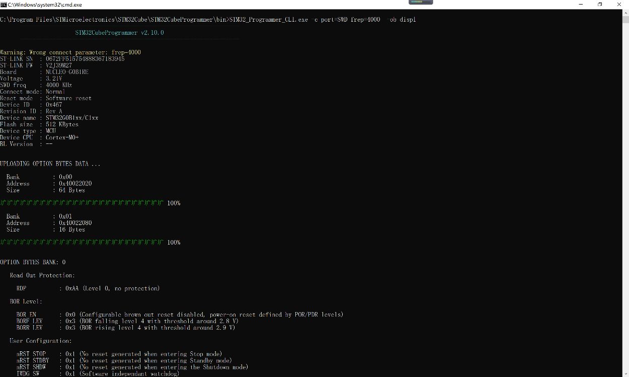 如何使用STM32CubeProgrammer 命令行烧录固件 - 知乎