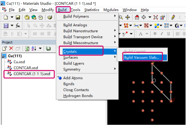 使用Material Studio搭建Cu(111)表面模型 - 知乎