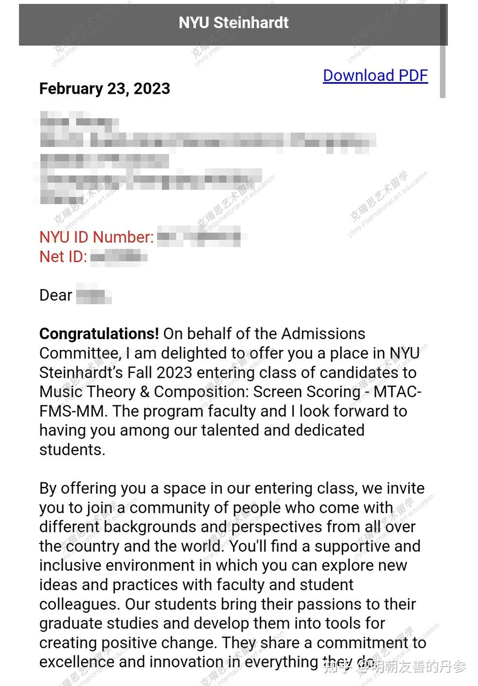 【Offer】美国“新常春藤”纽约大学音乐硕士录取经验分享 - 知乎