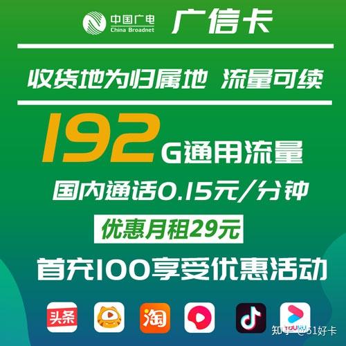 广电29元192G流量，今天我们就来揭开它的神秘面纱！ - 知乎