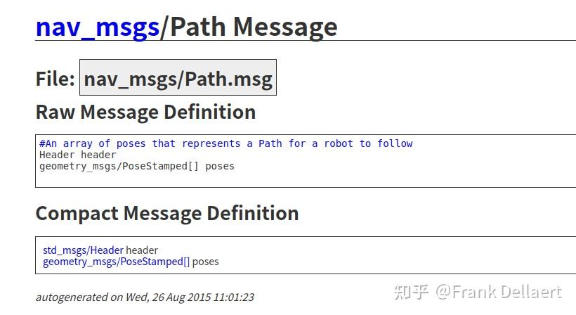 nav_msgs::Path与geometry_msgs::PoseStamped关系 - 知乎