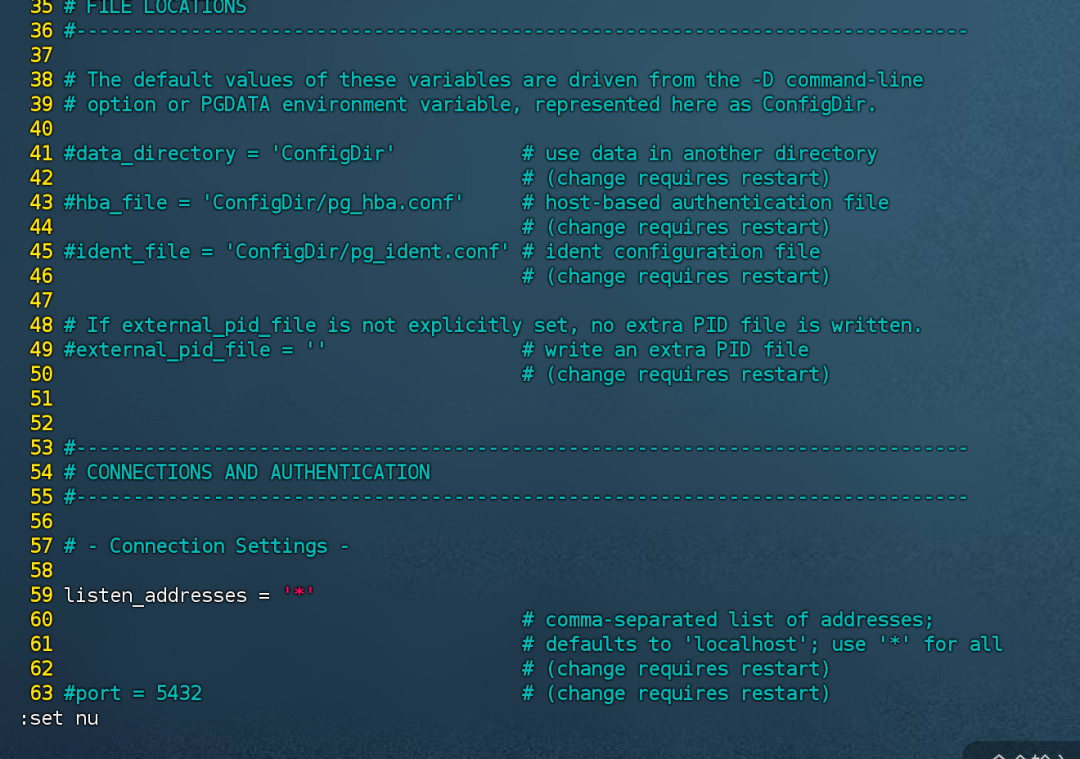 编辑PostgreSQL配置文件.so easy!》 (vim操作+pg配置截图) - 知乎