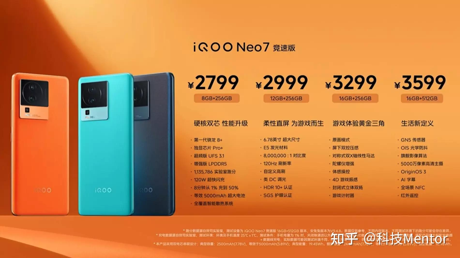 iQOO Neo7竞速版发布：又一款真香机，起步价不足3000元很能打！ - 知乎