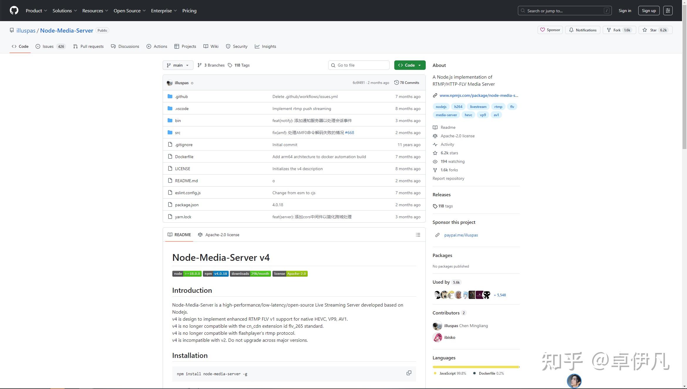 提供针对Go、Node.js、Python、PHP、Java的十个关于直播推流的开源git库用于学习和参考 - 知乎