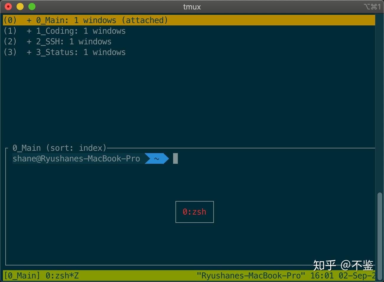 macOS Tmux安装及配置（复制粘贴，保存工作区） - 知乎