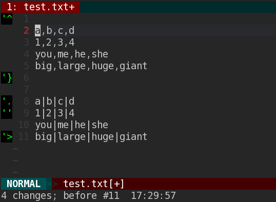善用CSV - Vim 插件Tabluar - 知乎