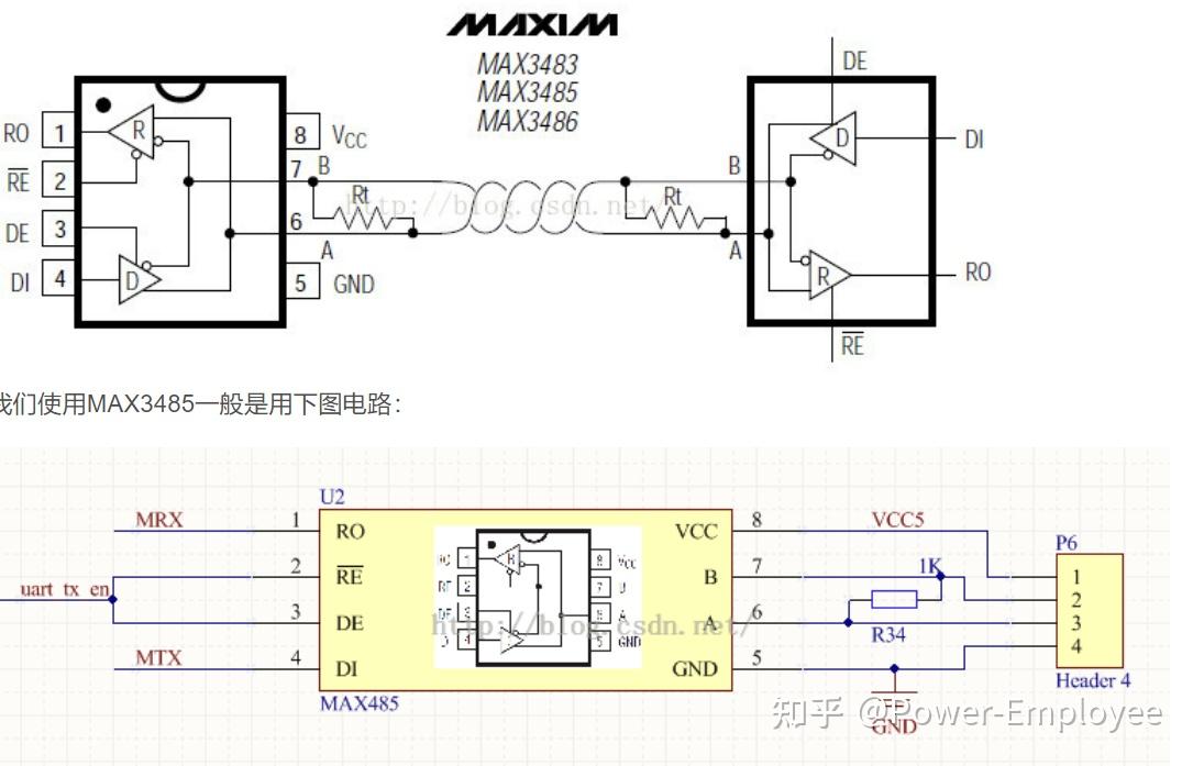 MAX3485/SP3485 典型电路设计 - 知乎
