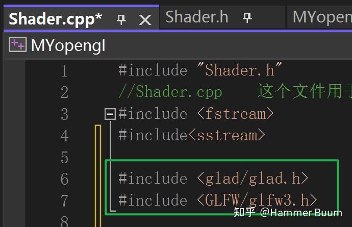 9>>OpenGL，，将MYopengl文件中的产生shaderprogram部分移动到shader.cpp中 - 知乎