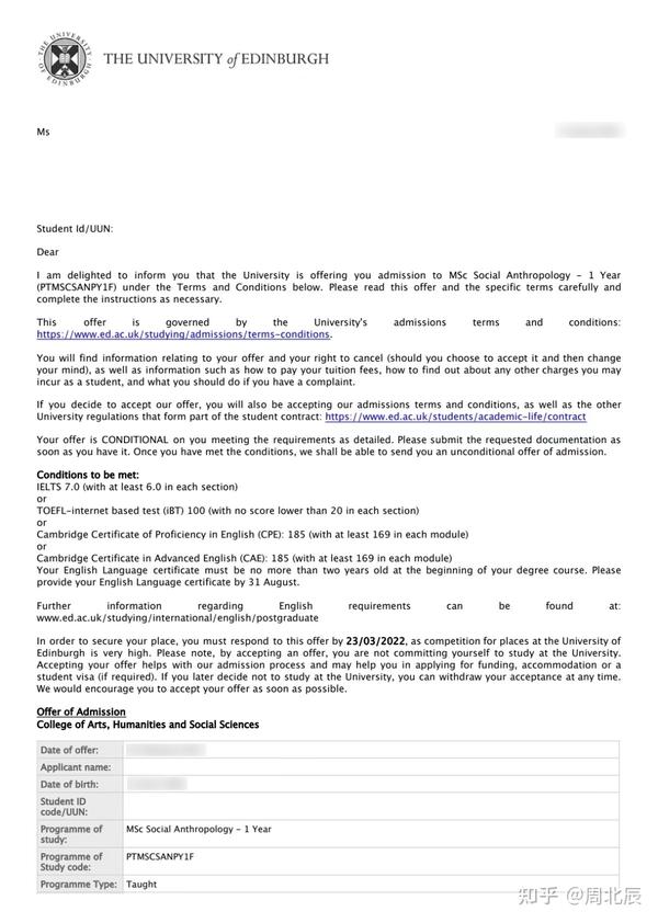 【Offer喜报】爱丁堡社会人类学 Offer！ - 知乎