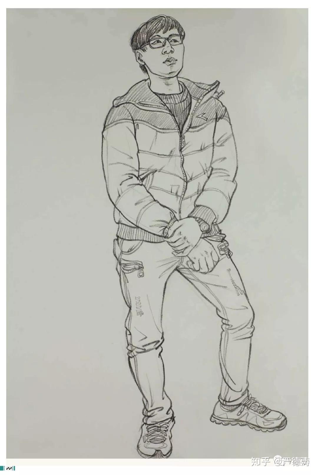 速写 | 线性速写人物动态临摹参考素材图片 - 知乎