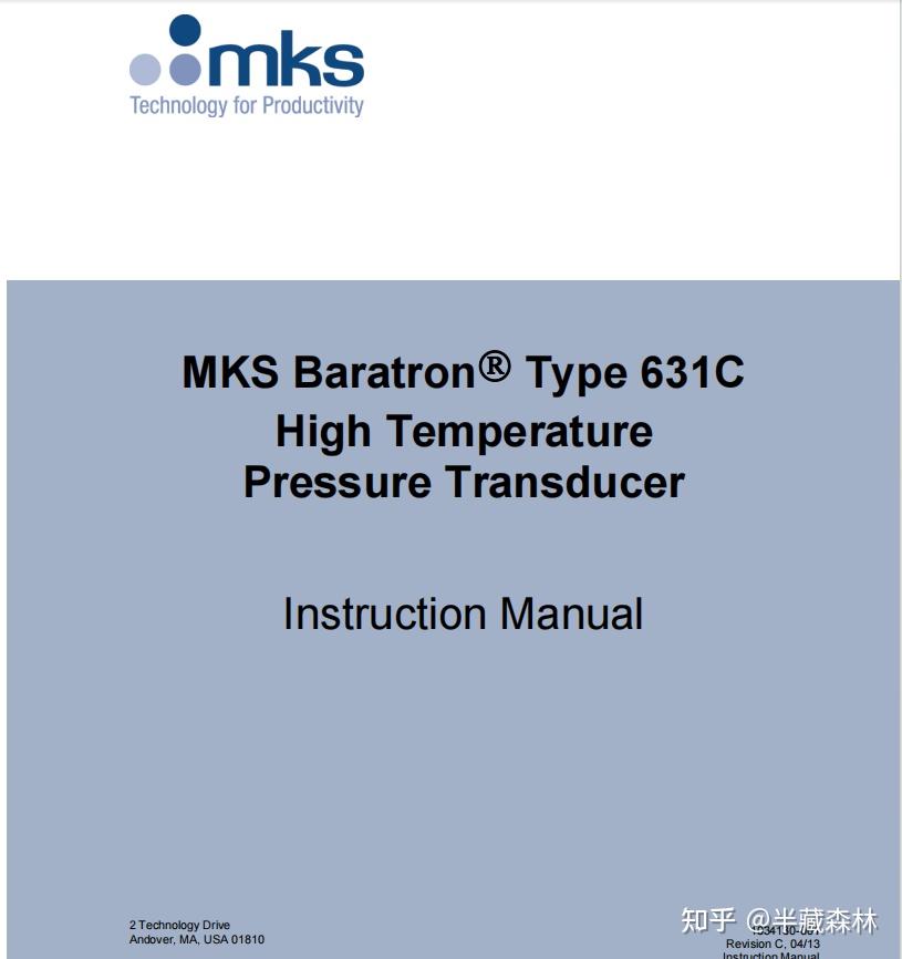 MKS Type 631C 真空计说明详细内容查看图中目录 - 知乎