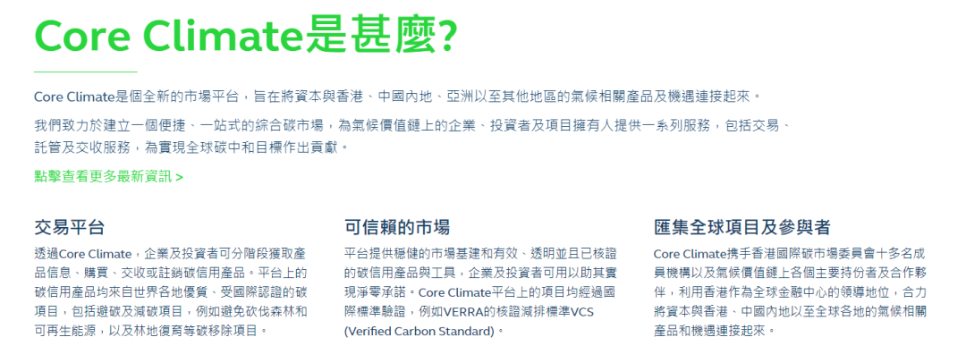 港交所推出国际碳市场平台Core Climate，连接全球资本与碳产品！ - 知乎