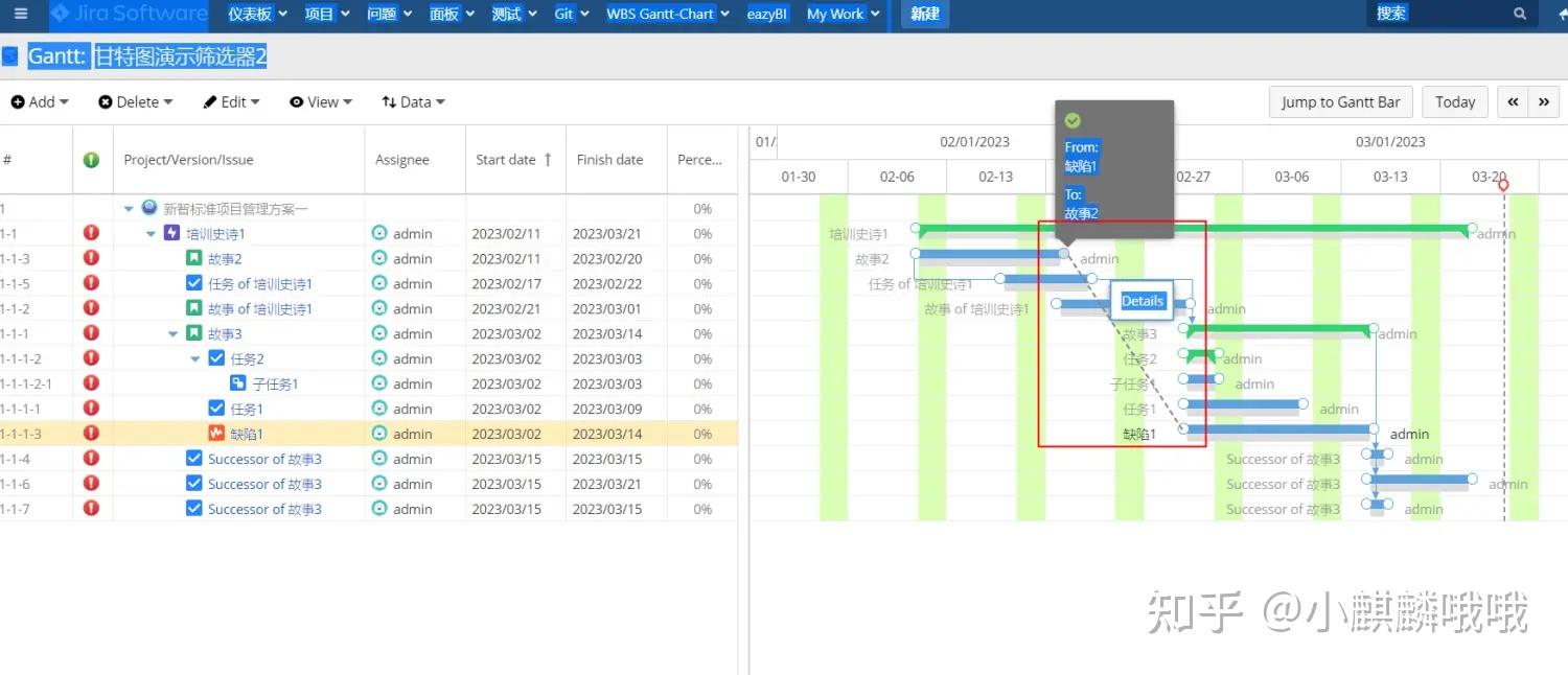 Jira 甘特图 知乎 