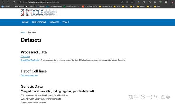 CCLE 数据库 - 癌细胞系多组学及药物敏感性数据 - 知乎