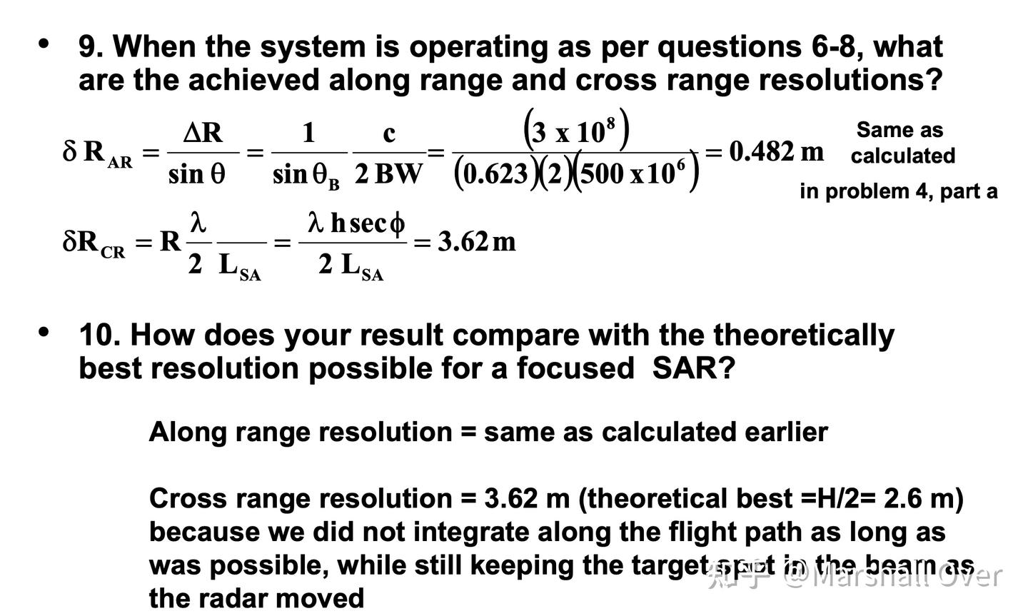 (二十)MIT公开课雷达系统工程之合成孔径雷达(SAR) - 知乎