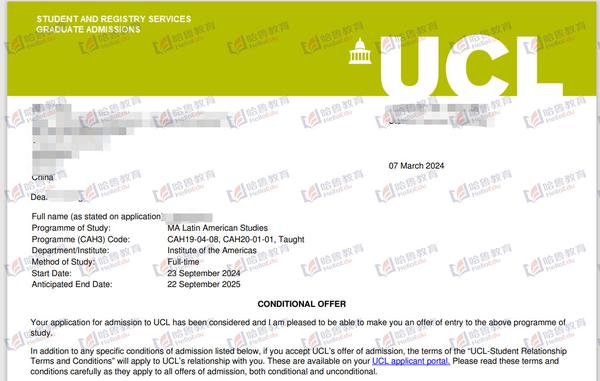 【哈鲁2024录取】厉害了！GPA3.3+斩获两枚伦敦大学学院offer！ - 知乎