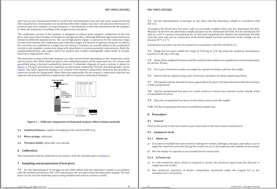 ISO 19051-2015（原版PDF）+Chinese（ISO中文版翻译）橡胶 原料天然橡胶和天然橡胶 - 通过微型杜马燃烧法测定氮含量 - 知乎