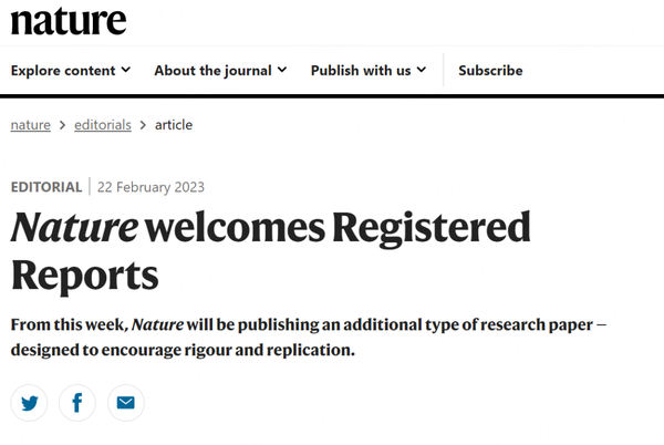 Nature 重磅开启新论文发表形式：实验开始前就可投，阴性结果也能发！ - 知乎