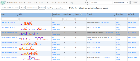HOCOMOCO：大规模ChIP-Seq分析下的人与小鼠转录因子数据库 - 知乎