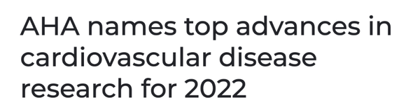美国心脏协会(AHA)盘点：2022年TOP10心血管研究进展 - 知乎
