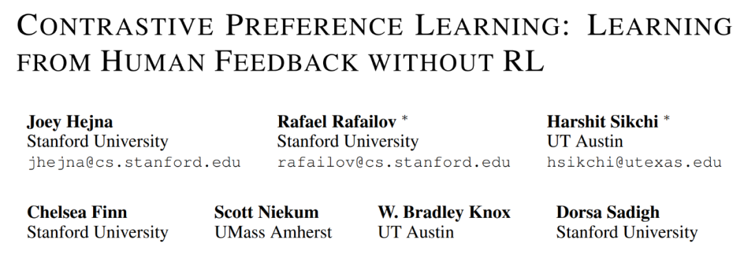 斯坦福提出对比偏好学习：无需强化学习即可从人类反馈中学习 - 知乎