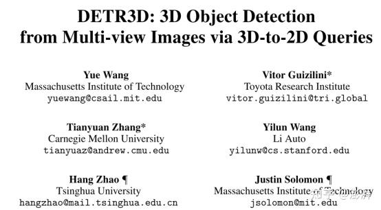 BEV感知Multi-view 环视3D目标检测论文DETR3D、BEVDet、PETR、BEVFormer等 - 知乎
