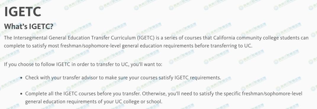 CC转学UC｜IGETC新变动！CC转学必看！ - 知乎