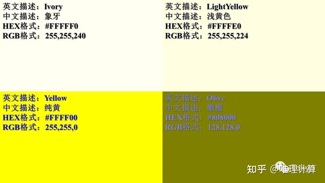 珍藏！RGB颜色码对照表，调出你最爱的那个颜色！ - 知乎