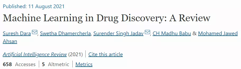 综述：药物发现中的机器学习 - 知乎