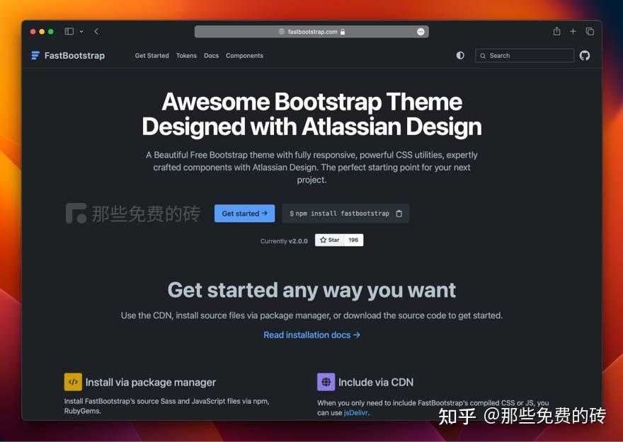 FastBootstrap - 知名软件开发商 Atlassian 出品的免费开源的 Bootstrap 主题，帮助开发者快速构建 web 项目 - 知乎